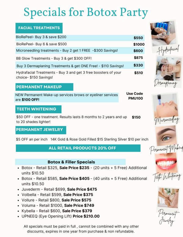 Botox Specials - Living Beautifully Spa & Academy