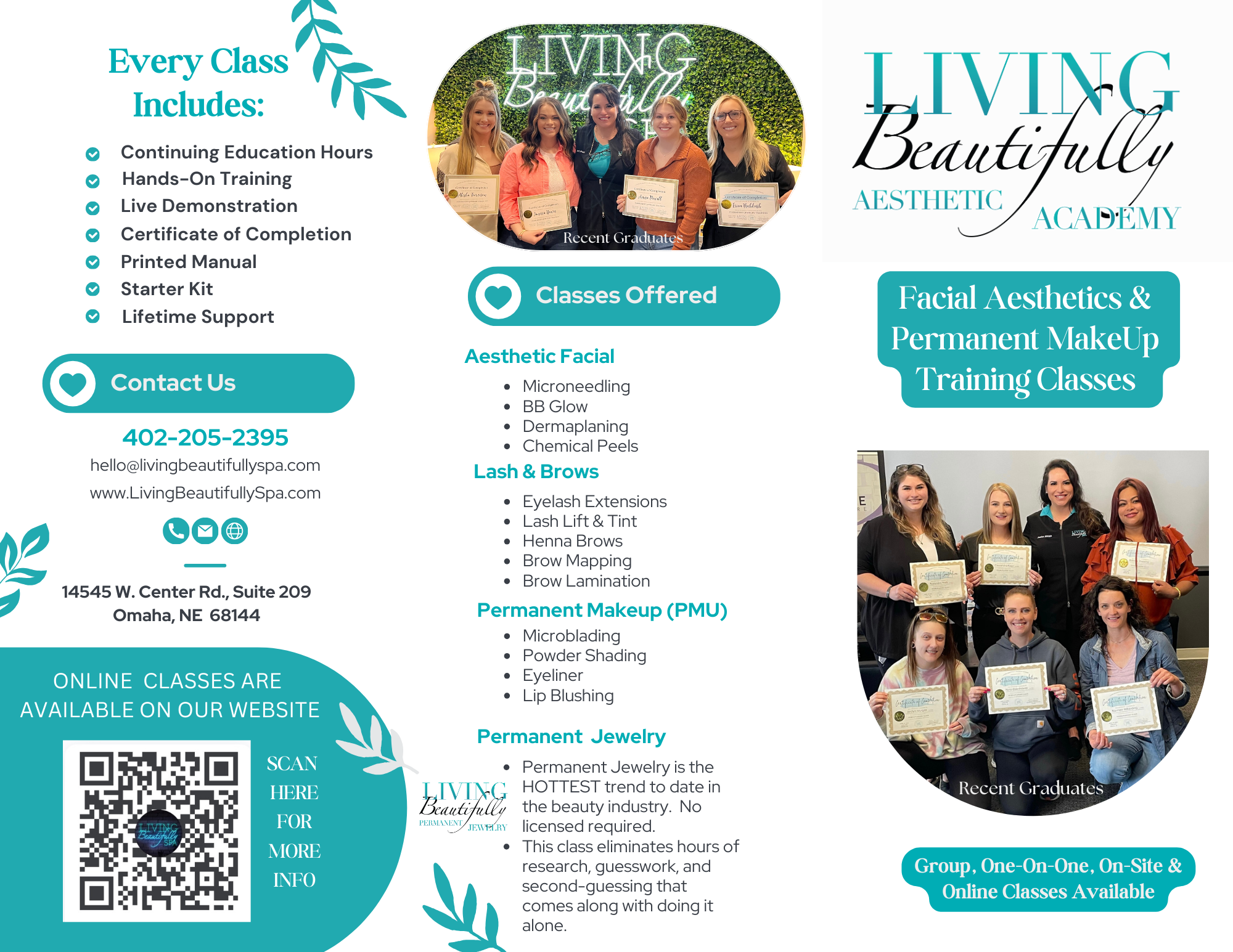 Class Brochures - Living Beautifully Spa