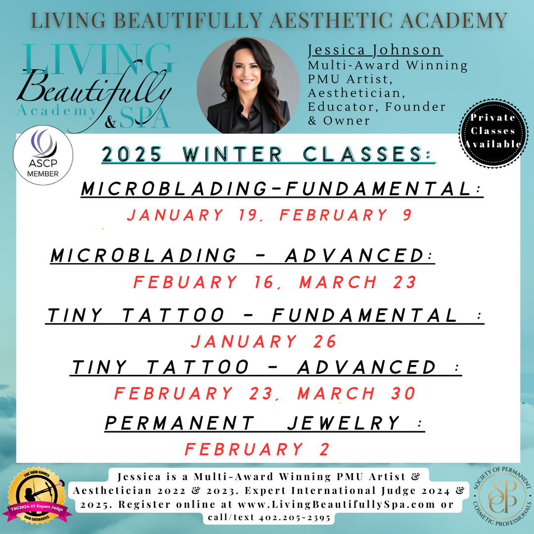 PMU Class flyer - Living Beautifully Spa